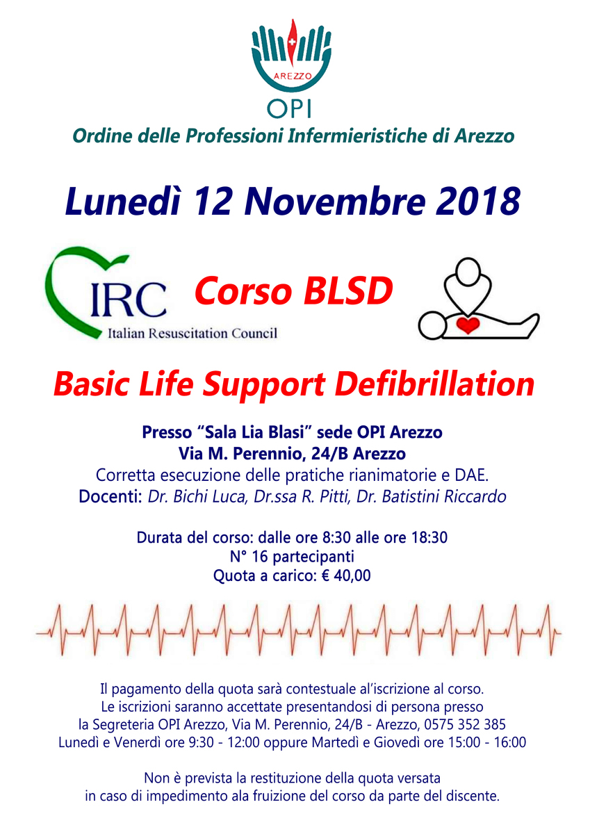 CORSO BLSD - BASIC LIFE SUPPORT DEFIBRILLATION - II EDIZIONE - O.P.I ... CORSO BLSD - BASIC LIFE SUPPORT DEFIBRILLATION - II EDIZIONE - O.P.I ...